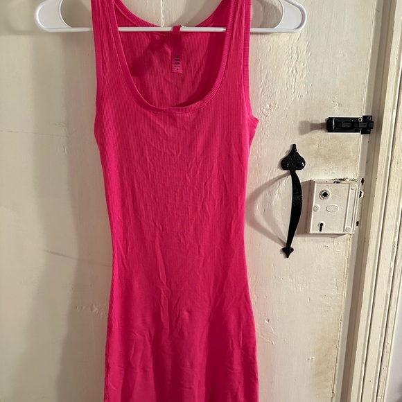 SKIMS | Dresses | Rare Skims Hot Pink Mini Dress | Poshmark